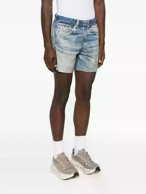 Satisfy Whiskering-effect Denim Shorts