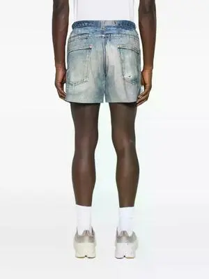 Satisfy Whiskering-effect Denim Shorts