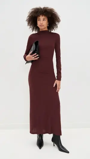 Lioness Contour Maxi Dress - Chocolate
