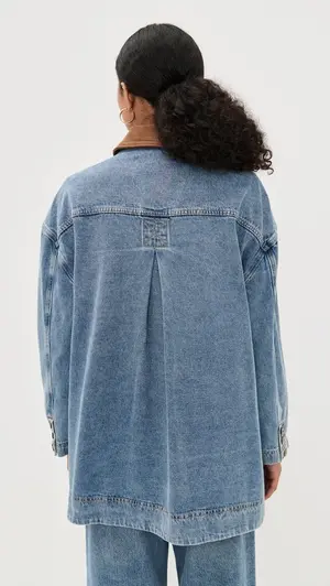 Lioness District Denim Jacket With Corduroy Trim