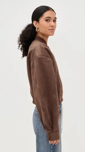 Lioness Legacy Faux Suede Bomber Jacket