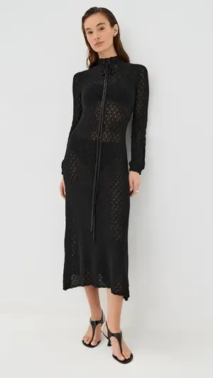 TANNER FLETCHER Patsy Pointelle Midi Dress