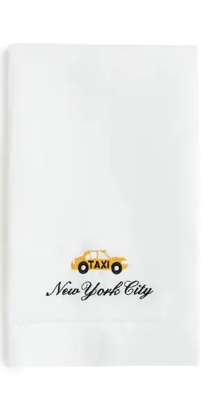 ABBODE Nyc Taxi Tea Towel - White