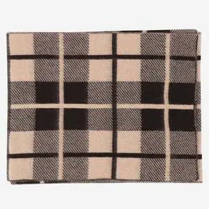 Guest In Residence Wool And Cashmere Scarf With Check Pattern - Red