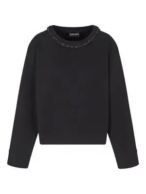 Emporio Armani Embellished Sweatshirts Hoodies For Women