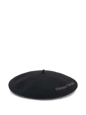 Emporio Armani Wool Basque Hat - Black