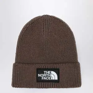 The North Face Logo Patch Beanie - Brown