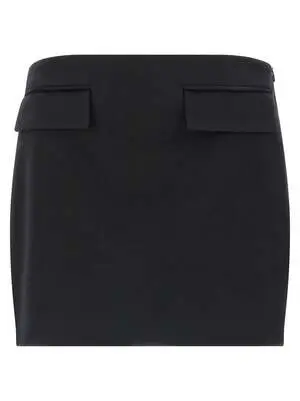 FERRAGAMO Cashmere And Wool Mini Skirt - Black