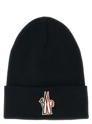 Moncler Logo Patch Beanie - Black