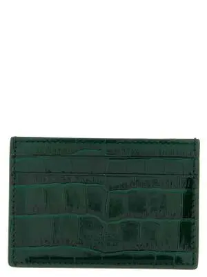 TOM FORD Crocodile Leather Card Holder - Green