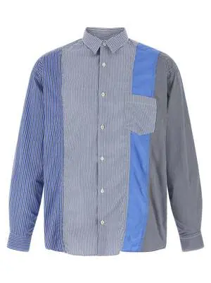 COMME DES GARҪONS HOMME Patchwork Patterned Cotton Poplin Shirt