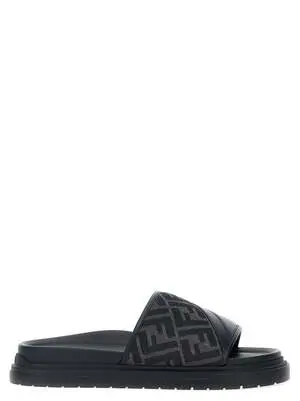 Fendi Diagonal Ff Jacquard Sandals