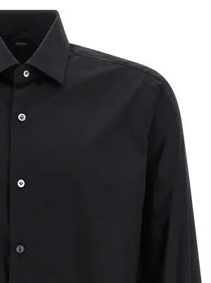 BARBA NAPOLI Stretch Cotton Poplin Shirt