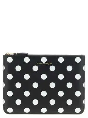 Comme Des Garçons Polka Dots Printed Leather Wallet