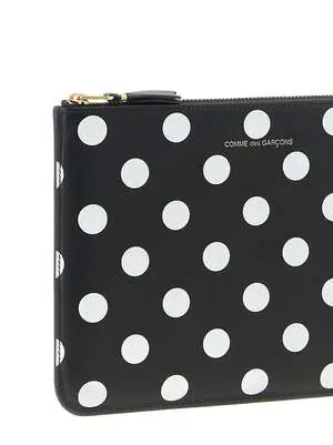 Comme Des Garçons Polka Dots Printed Leather Wallet