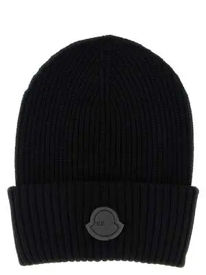 Moncler X Edward Enninful Ribbed Virgin Wool Cap - Black