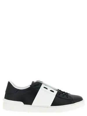 Valentino Garavani Open' Leather Sneakers - White/black