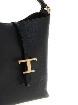 TOD'S T Timeless Mini Bucket Bag - Black