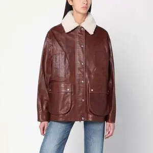 HALFBOY Shearling-collar Leather Jacket