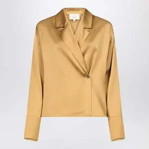 Loulou De Saison Ochre Satin Persia Blouse