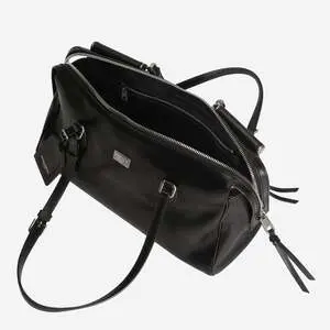 Dolce & Gabbana Vittoria Calfskin Leather Bag - Black