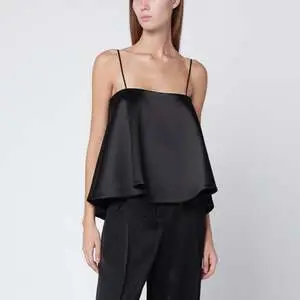 RÓHE Satin Peplum Top