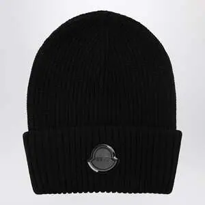 MONCLER X EDWARD ENNINFUL Wool Beanie - Black