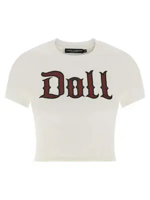 Dolce & Gabbana Cotton Jersey T-shirt With Pleated Details - White