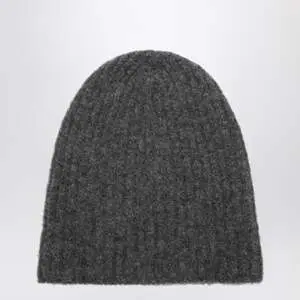ROBERTO COLLINA Cashmere And Silk Ribbed Beanie - Grey