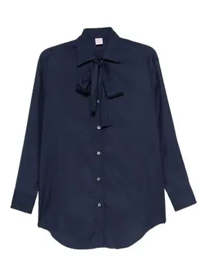 ARCHIVIO '67 Bow Tie Silk Shirt - Blue