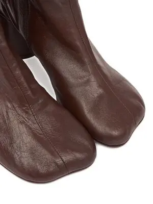 MAISON MARGIELA Leather Ankle Boots - Brown
