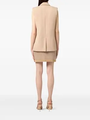 Elisabetta Franchi Wool Knitted Skirt - Beige