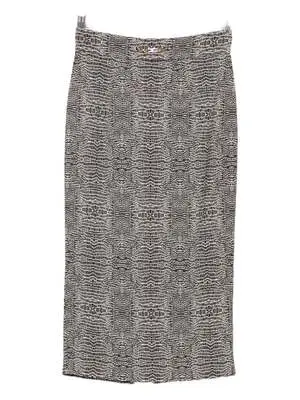 Elisabetta Franchi Midi Skirt With Gold-tone Hardware - Black