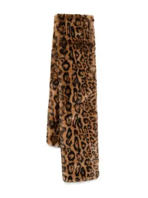 AP PARIS Kai Leopard Scarf - Brown