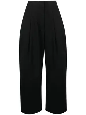Studio Nicholson Cotton Wide-leg Trousers - Black