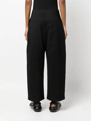 Studio Nicholson Cotton Wide-leg Trousers - Black
