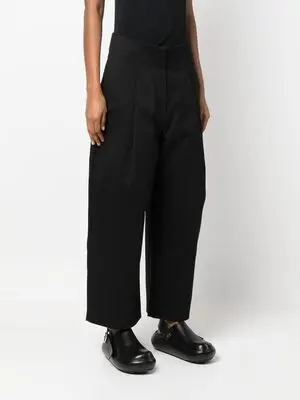 Studio Nicholson Cotton Wide-leg Trousers - Black