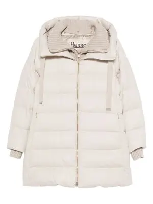 Herno Quilted Midi Down Jacket - Powder