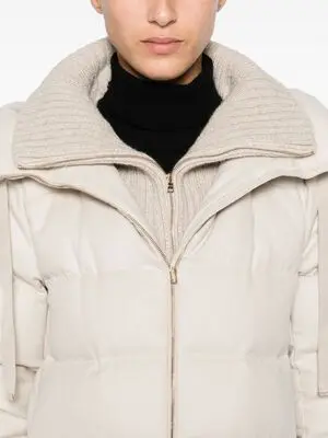 Herno Quilted Midi Down Jacket - Powder