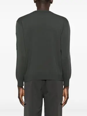 C.P. COMPANY Logo Wool Crewneck Sweater - Grey