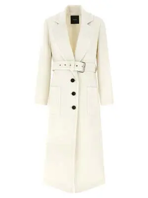 Pinko Cerfoglio Single-breasted Bouclé Coat