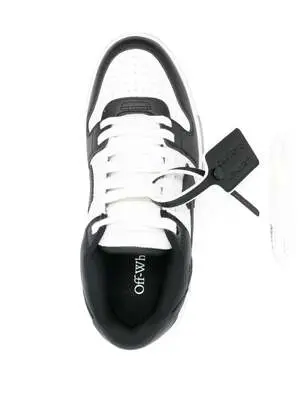 Off White Out Of Office Leather Sneakers - Black