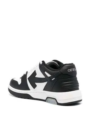 Off White Out Of Office Leather Sneakers - Black