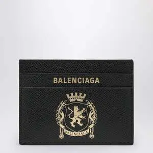 Balenciaga Leather Passport Holder - Black