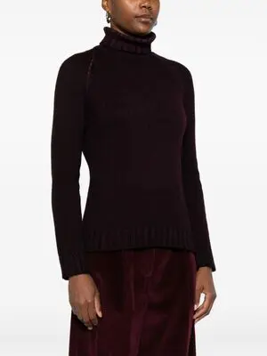 BASE Wool Turtleneck Jumper - Bordeaux