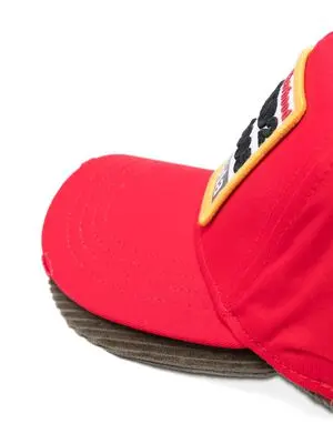 Dsquared2 Logo Embroidered Baseball Cap - Red