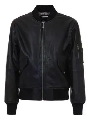 Just Cavalli Zip-up Leather Jacket