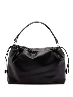 Fendi Maxi Flux Leather Shoulder Bag - Black