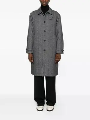 Calvin Klein Single-breasted Herringbone Coat