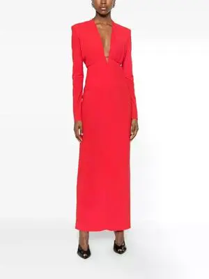 AMAZUIN V-neck Maxi Dress